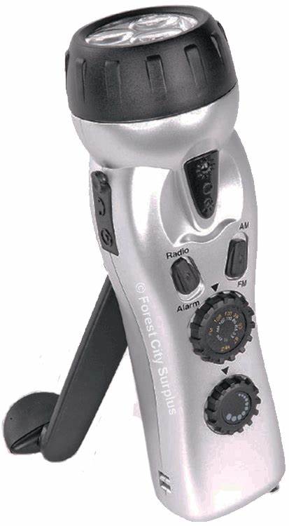 4 In 1 L.E.D. Crank Flashlight – Ecotrex